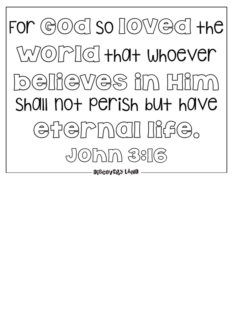 Lesson 6 Art - John 3-16 Poster | PDF