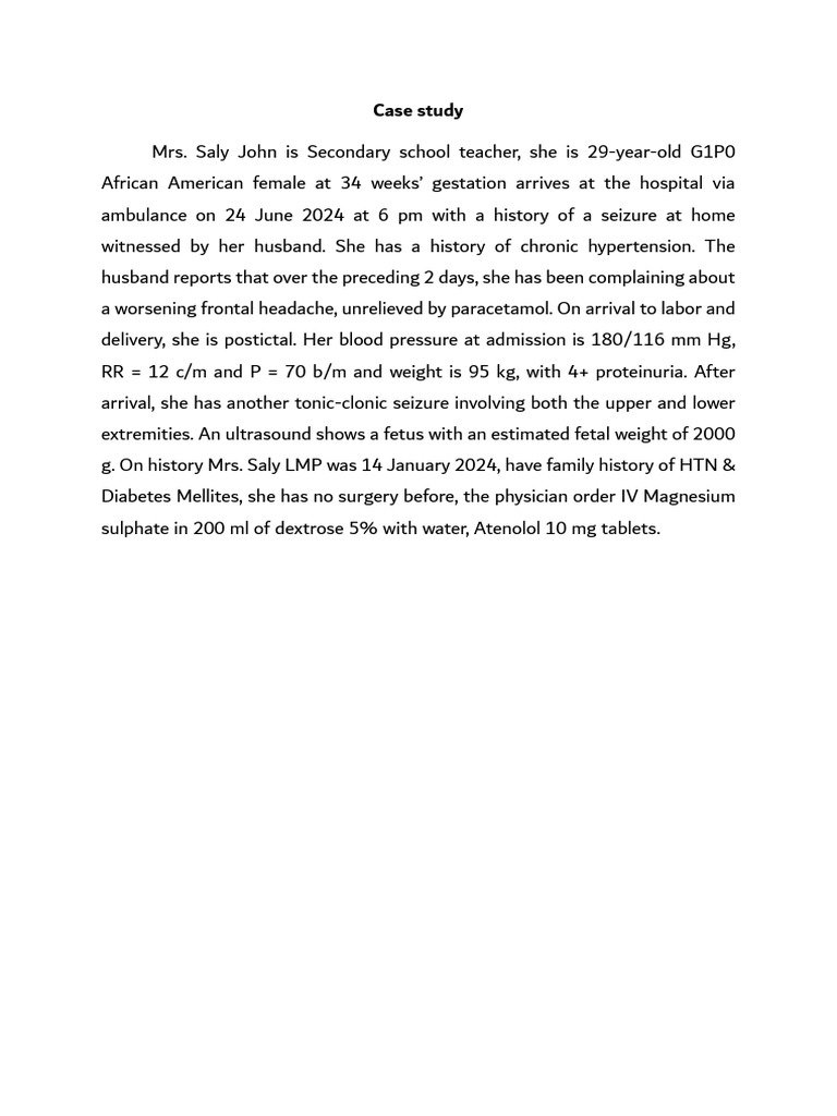 case study - reproductive | PDF | Preterm Birth | Childbirth