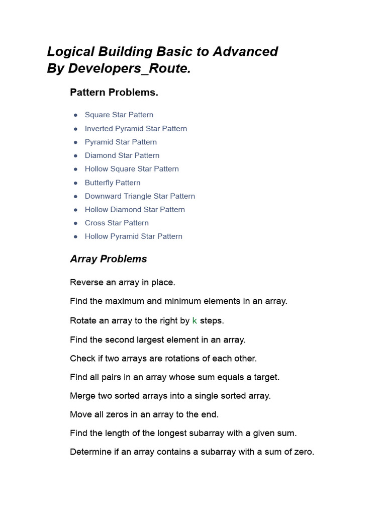 LogicalBuildingQuestionsPdf(1) | PDF | String (Computer Science) | Numbers