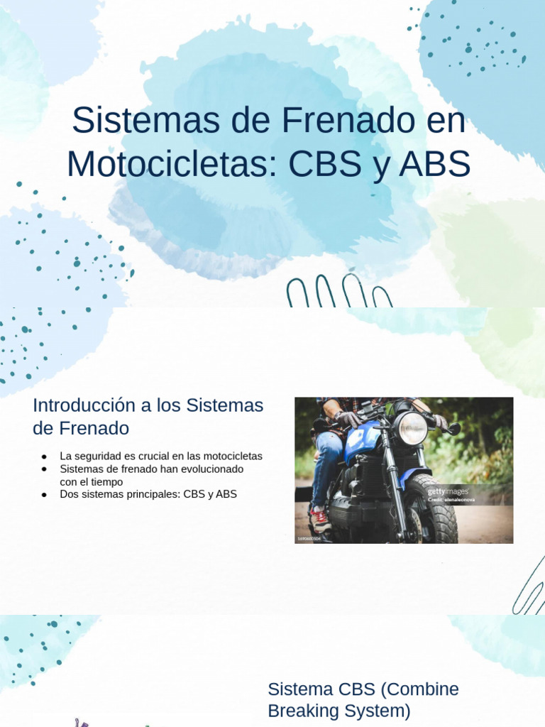 ABS Y CBS | PDF | Sistema de freno antibloqueo | Tecnologías automotrices