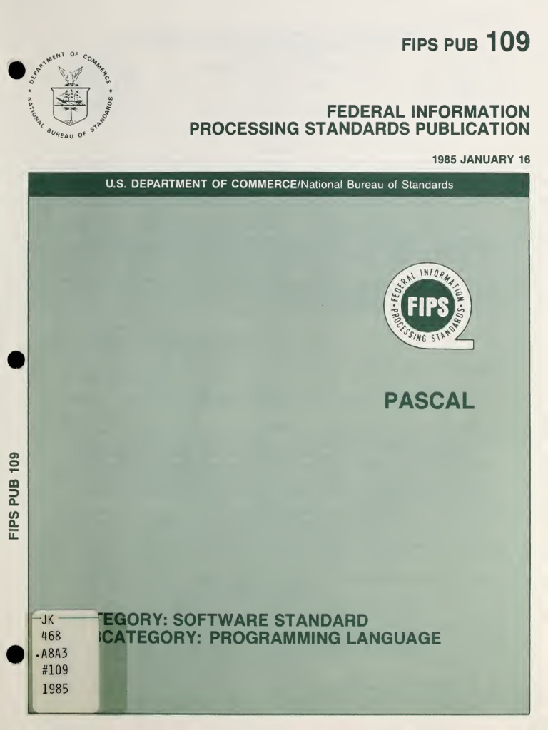 [042] NBS FIPS 109 | PDF | Computer Program | Programming