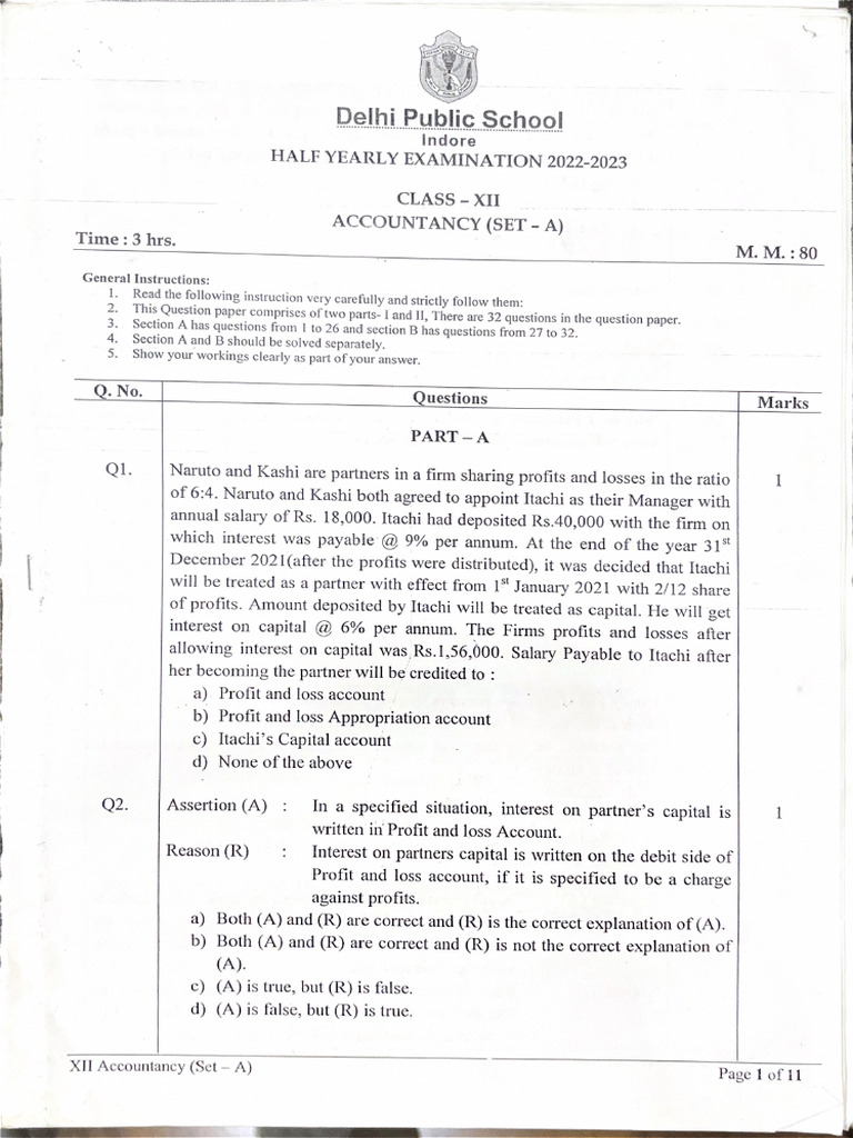 DPS Question Paper | PDF
