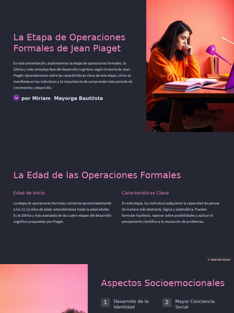 La Etapa de Operaciones Formales de Jean Piaget | PDF | Pensamiento | Mente