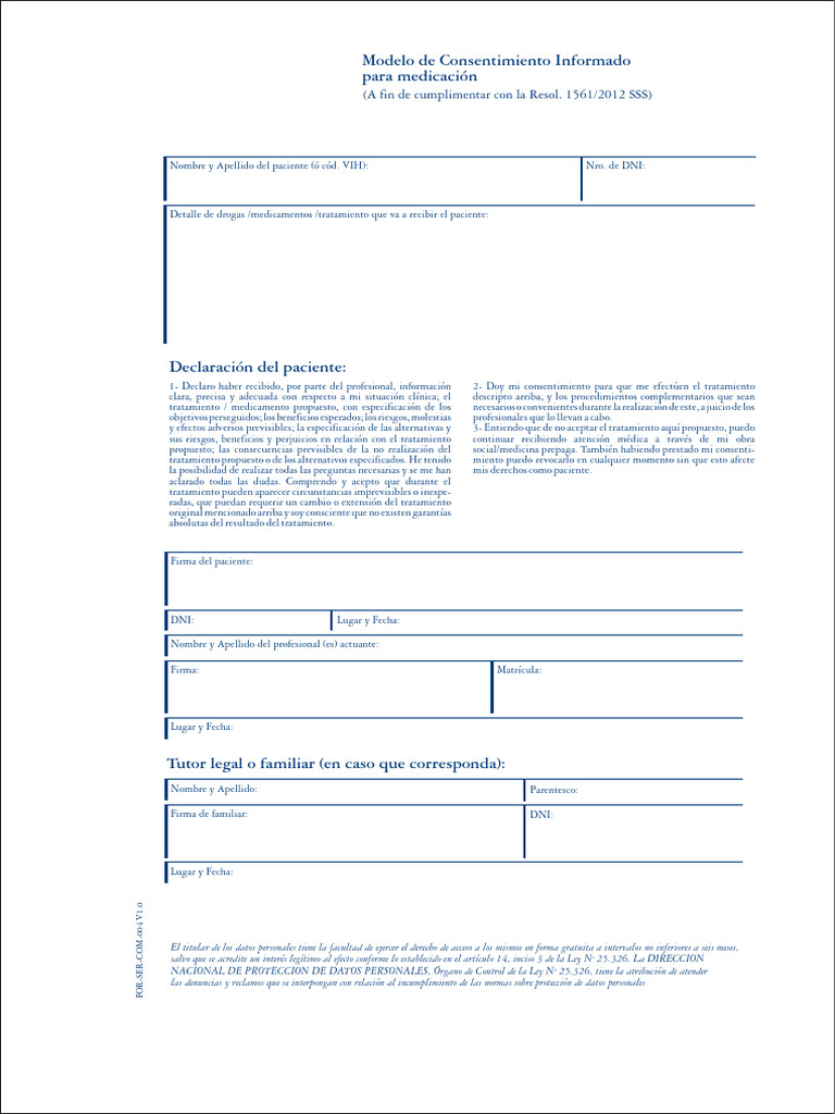 Consentimiento Informado para Tratamiento Médico | PDF | Consentimiento ...