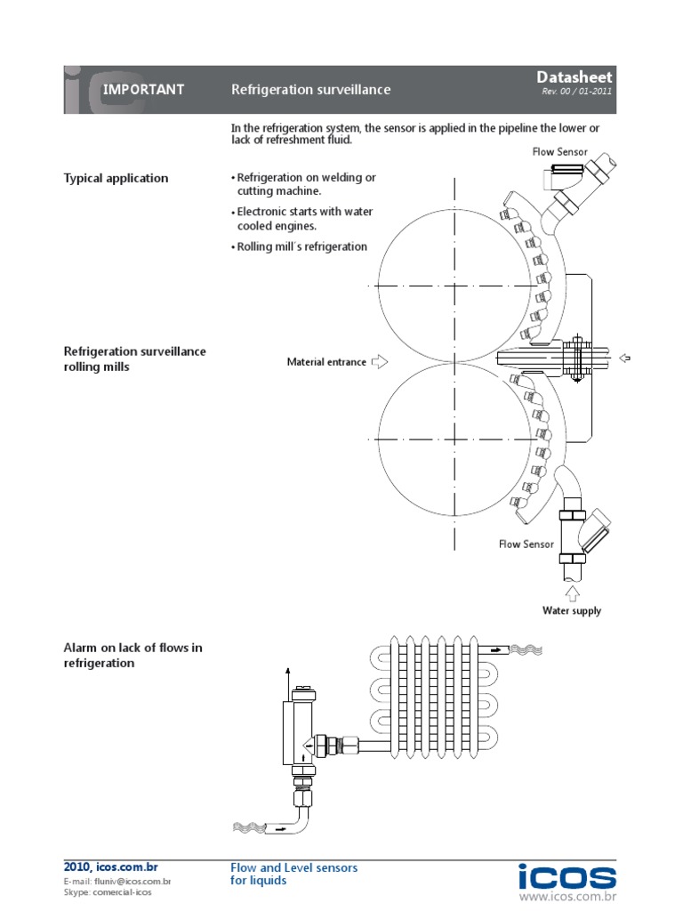 Refrigeration Flow Sensors Icos | PDF
