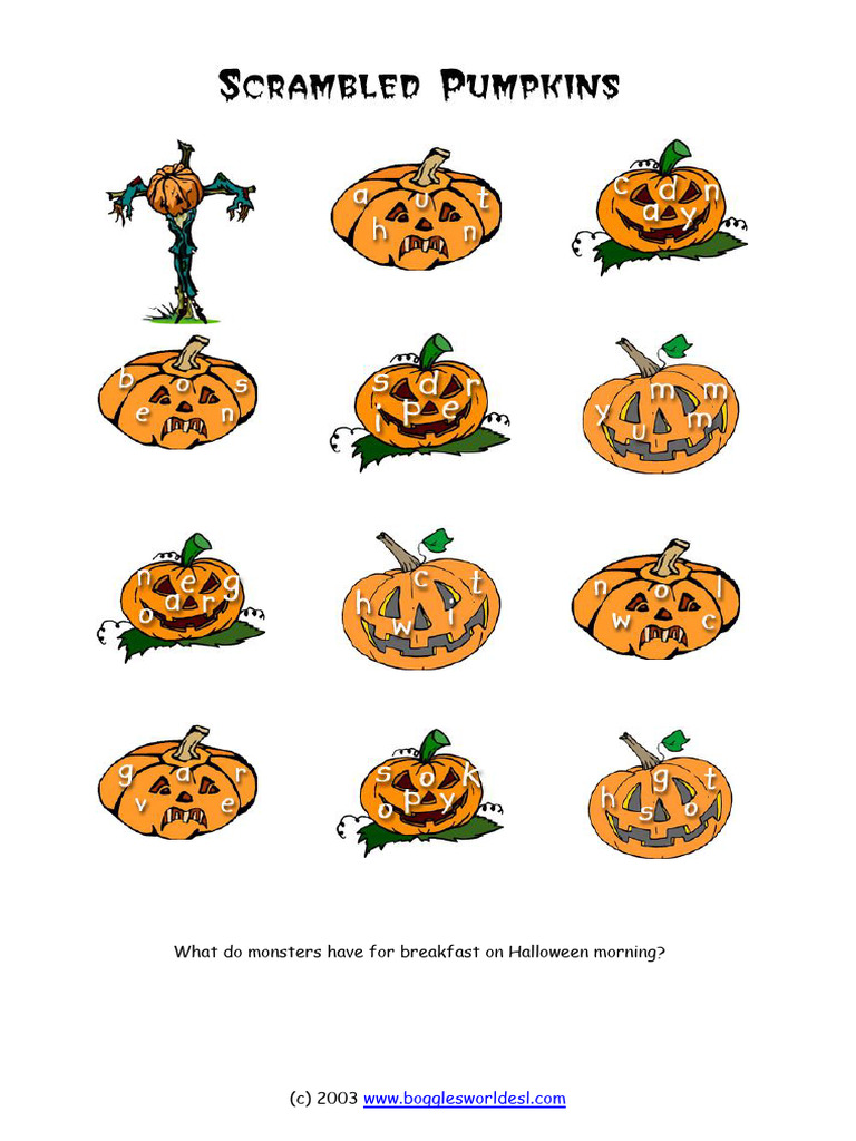 Scrambled Pumpkins | PDF