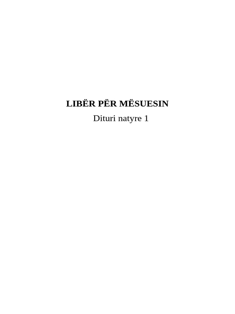 Dituri Natyre 1 - Ditare | PDF