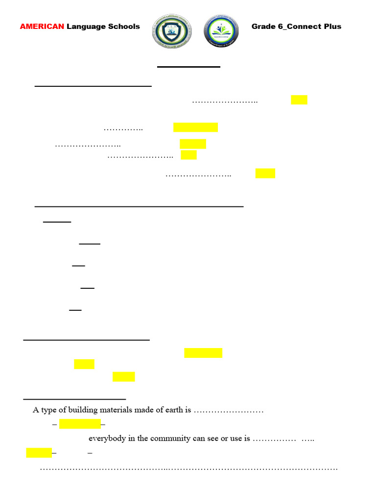 G6 English Connect Plus November Models (1) - Answer Key | PDF