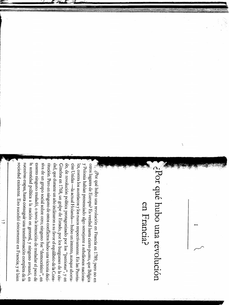 G. Rudé. Cap. Por qué hubo una revolución en Francia (2) | PDF