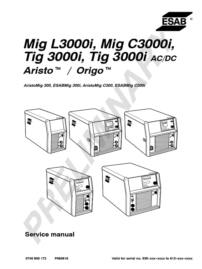 MANUAL ESAB L300I | PDF | Mains Electricity | Power Inverter