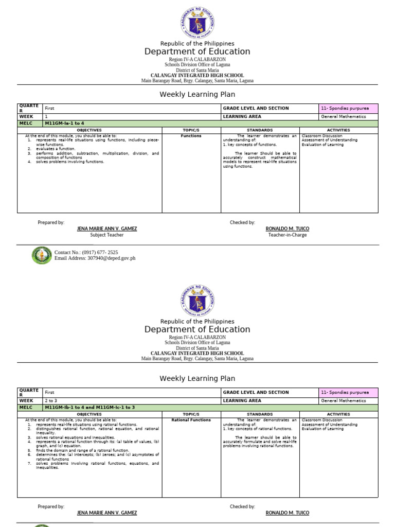 Gen Math Quarter 1 | PDF | Function (Mathematics) | Logarithm
