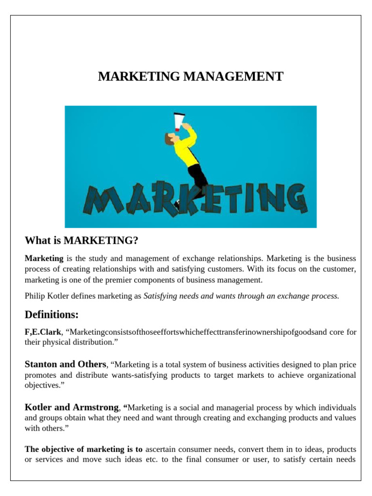 Marketing Concepts for Business Students | PDF | Marketing | Market ...