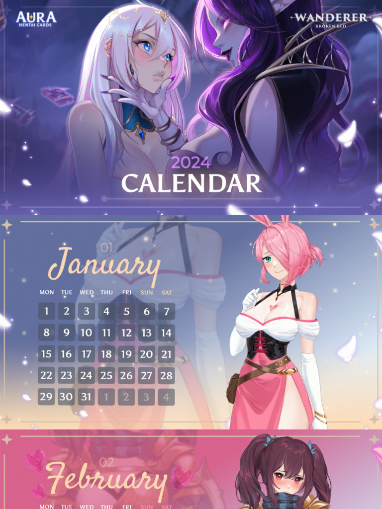 Aura Cards Calendar 2024 TopHouse SFW | PDF