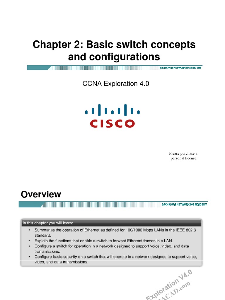 CCNA Exp3 - Chapter02 - Basic Switch Concepts and Configurations | PDF | Network Switch | Ethernet