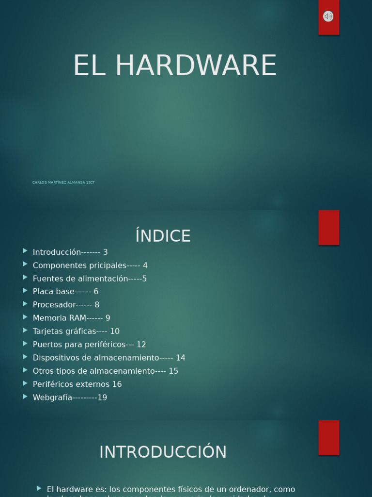 Componentes Esenciales del Hardware | PDF | Hardware de la computadora ...