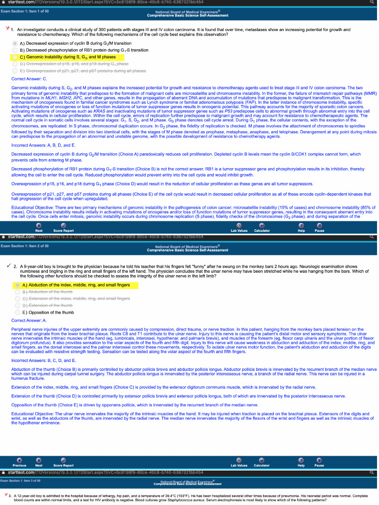 Nbme 26 Block 1-4 (Answers) | PDF