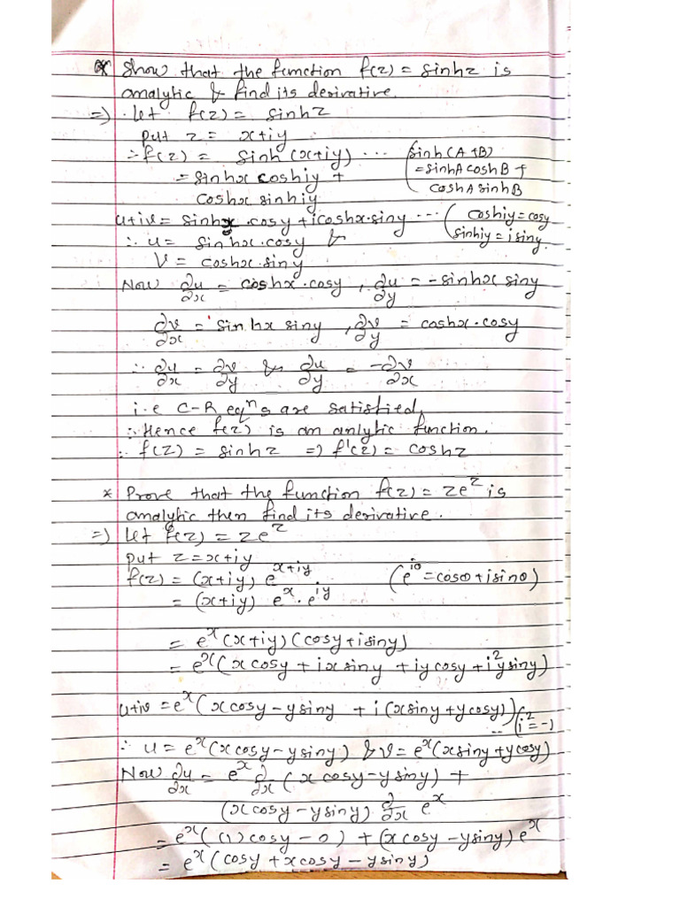 11 Complex Variable Notes | PDF