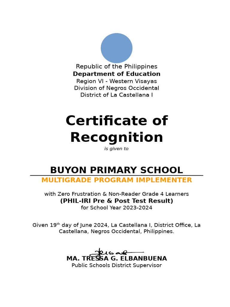 CERTIFICATE - Buyon PS | PDF