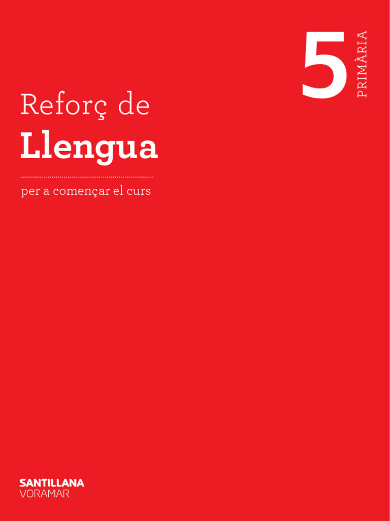 Refuerzo Llengua para Comenzar 5º Voramar | PDF