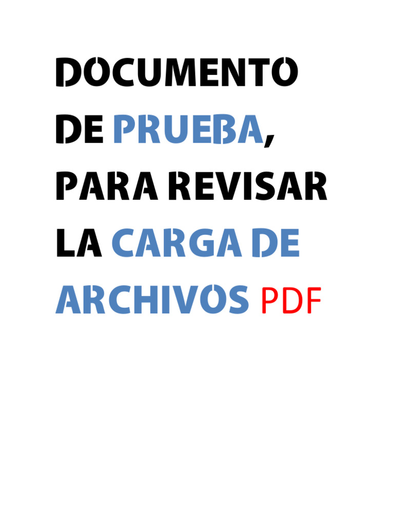 Prueba | PDF