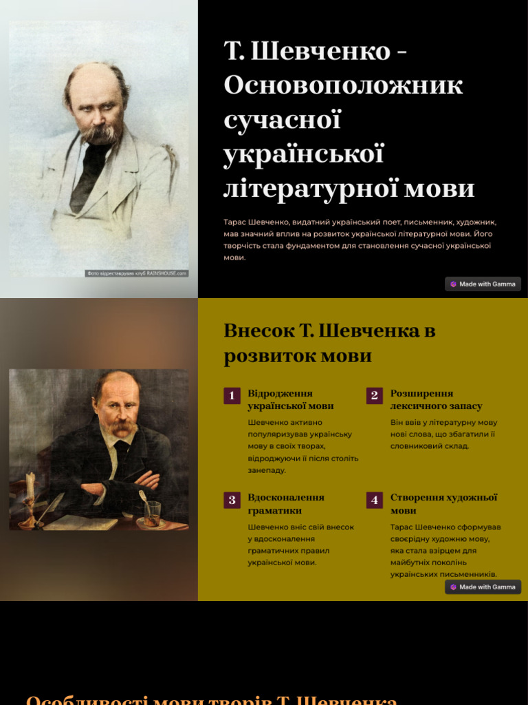 T Shevchenko Osnovopolozhnik Suchasnoyi Ukrayinskoyi Literaturnoyi Movi | PDF