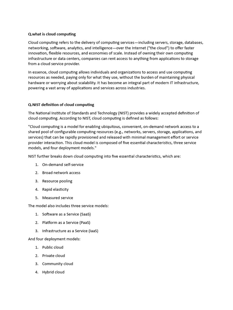 Cc Viva Answers | PDF | Virtualization | Cloud Computing