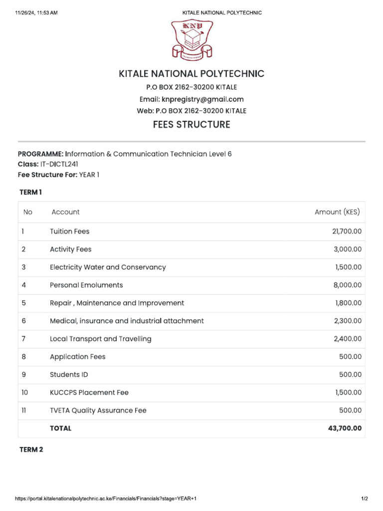 Kitale National Polytechnic-1 | PDF