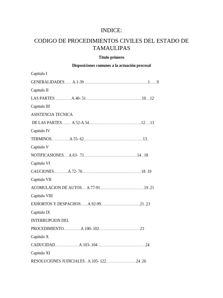 Indice de Procesal 2 | PDF | Procedimiento legal | Ley Pública