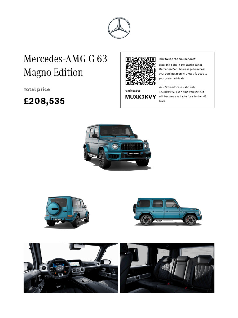 Mercedes-AMG_G_63_Magno_Edition_MUXK3KVY FINAL 18.06.2024 | PDF | Fuel Economy In Automobiles ...