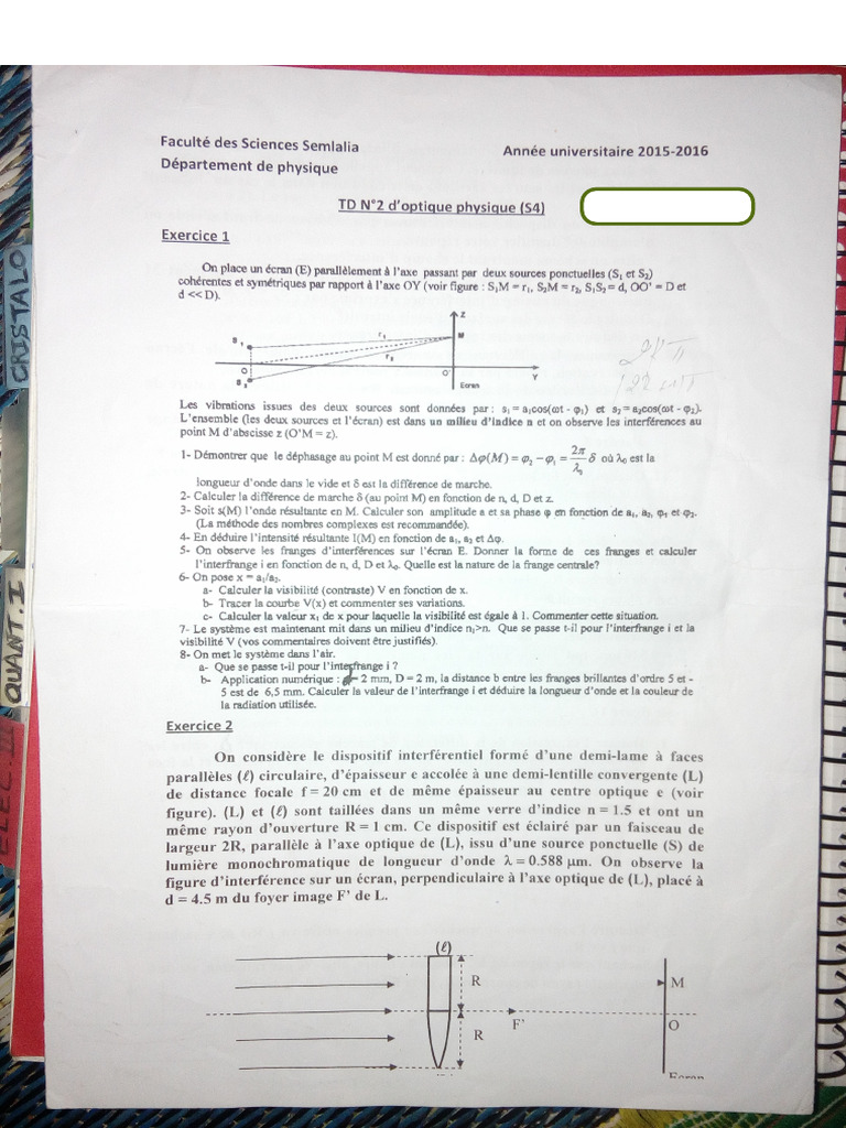 TD2 optique physique 2 | PDF