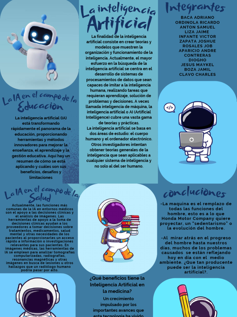 Triptico Inteligencia Artificial | PDF | Inteligencia artificial | Inteligencia (IA) y semántica