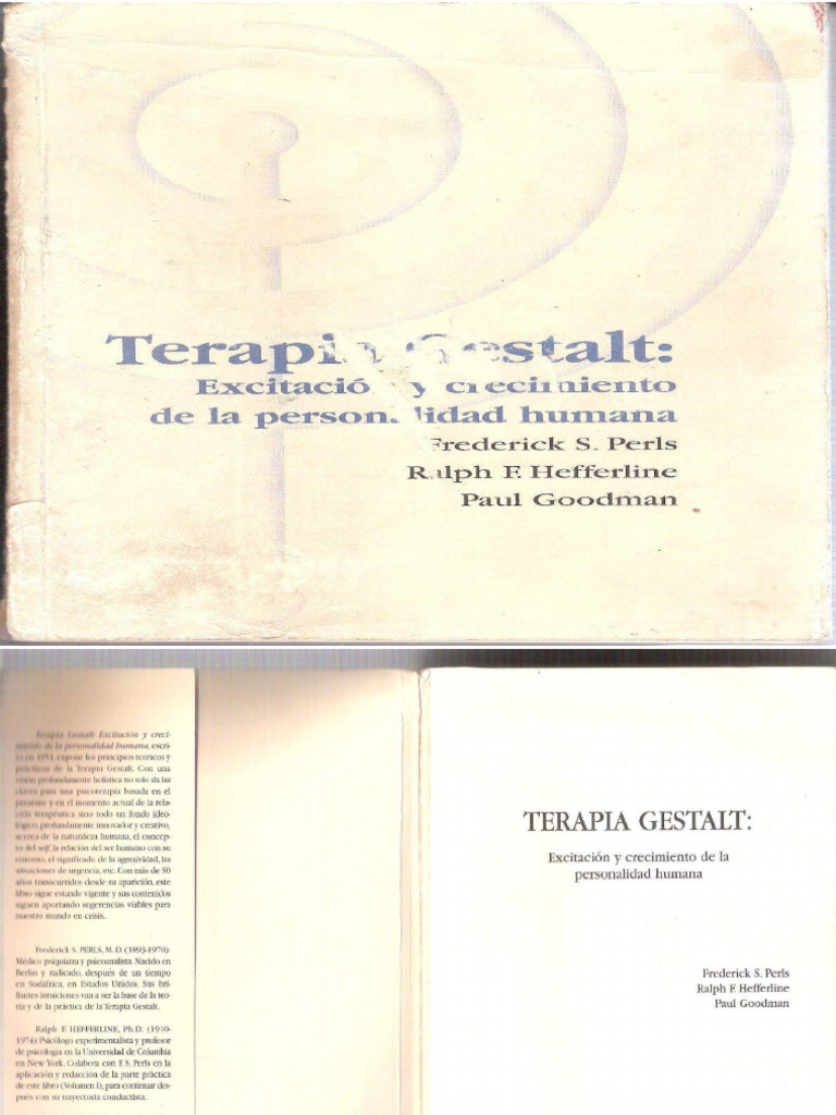Terapia Gestalt Excitacion y Crecimiento Perls Hefferline Goodman ...