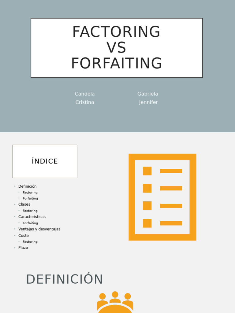 Factoring vs Forfaiting Power | PDF | Factoring (Finanzas) | Bancos