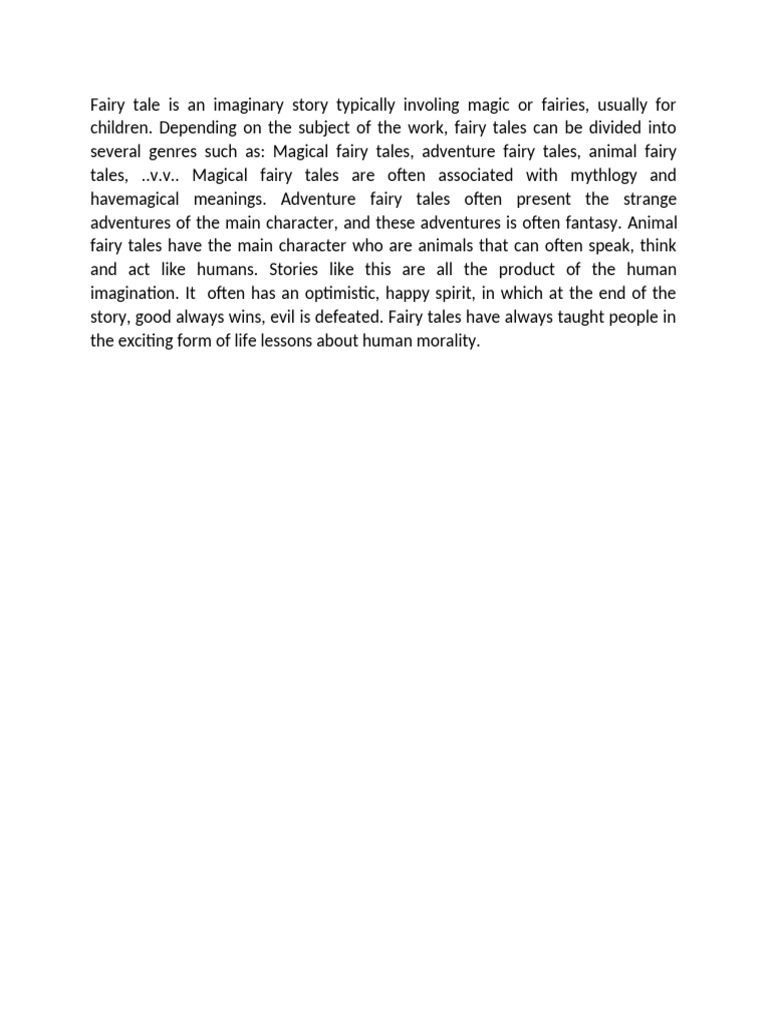 Fairy Tale | PDF