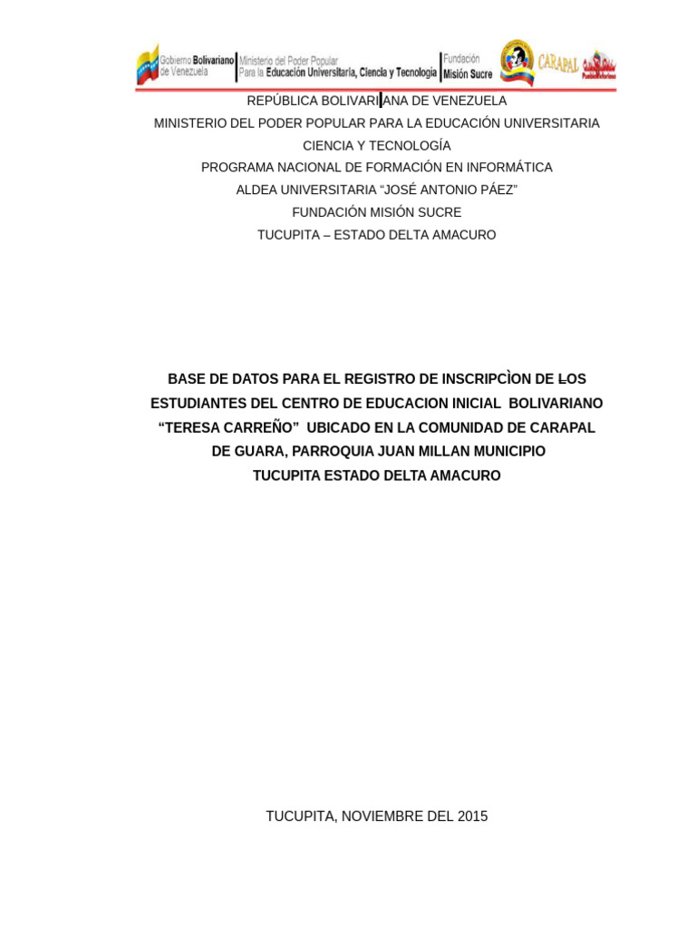 Proy. Gleiber. Corregido. Nuevo | PDF | Bases de datos | Objeto ...