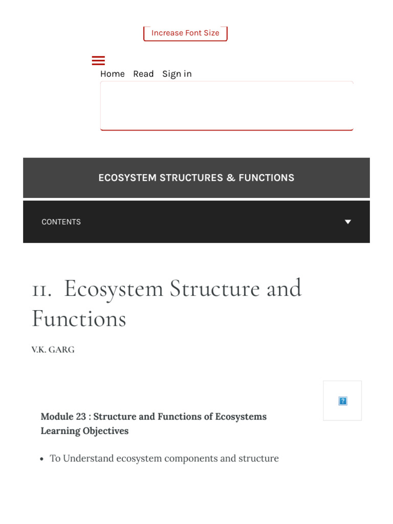 Ecosystem Structure and Functions – Ecosystem Structures & Functions ...