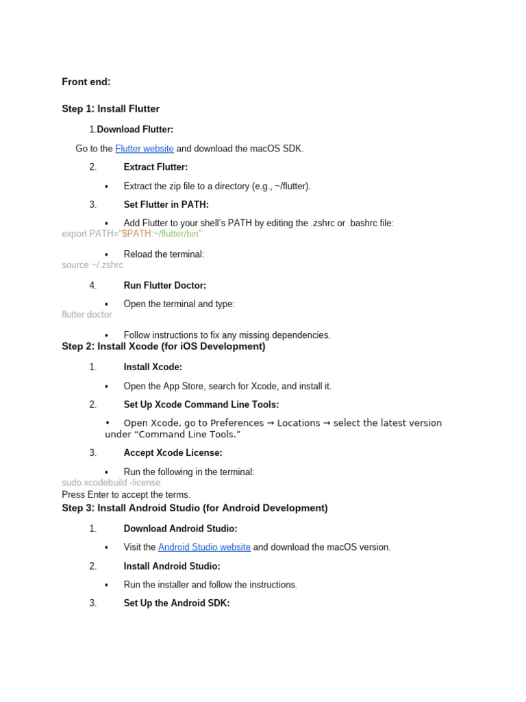 Concise Step-By-Step Guide To Run A Flutter Project On Your Brand-New MacBook, Starting From ...