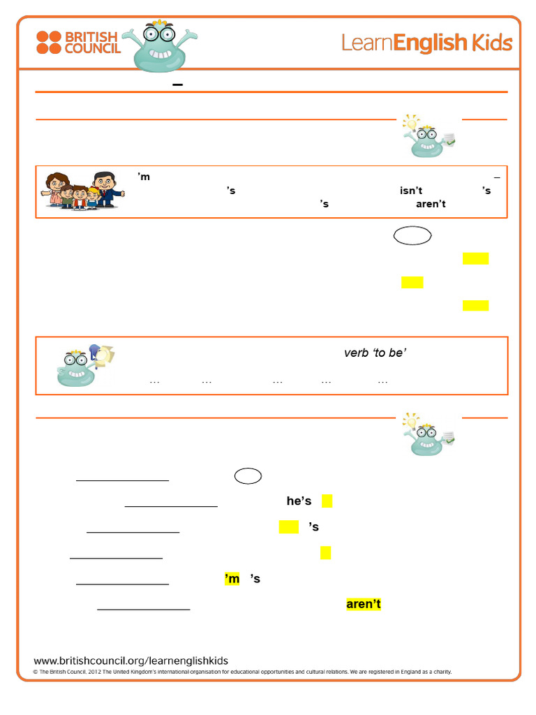 Grammar Games Present Simple Verb To Be Worksheet | PDF
