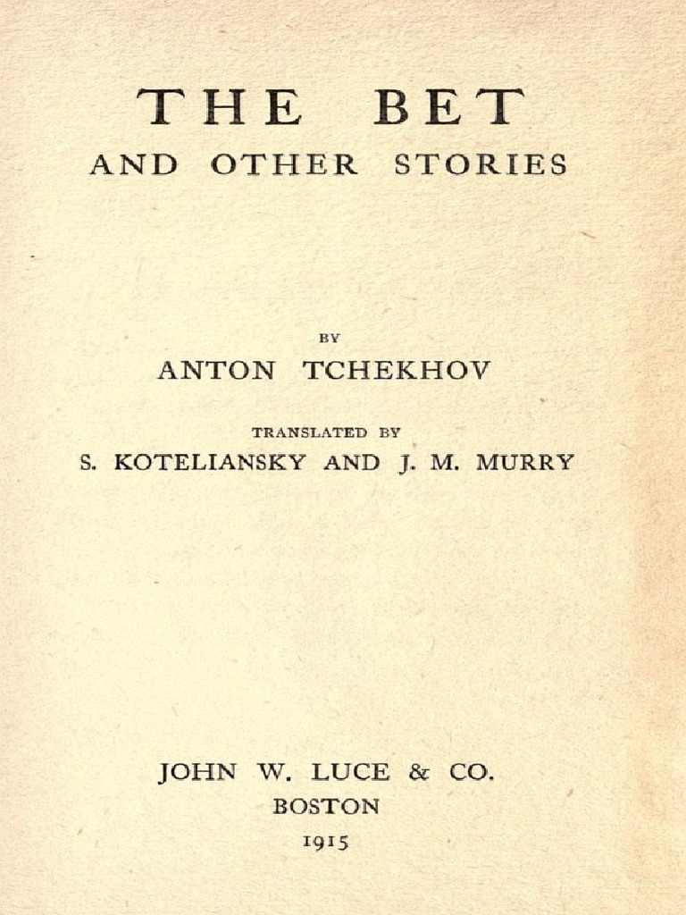 The Bet and Other Stories - Anton Chekhov | PDF