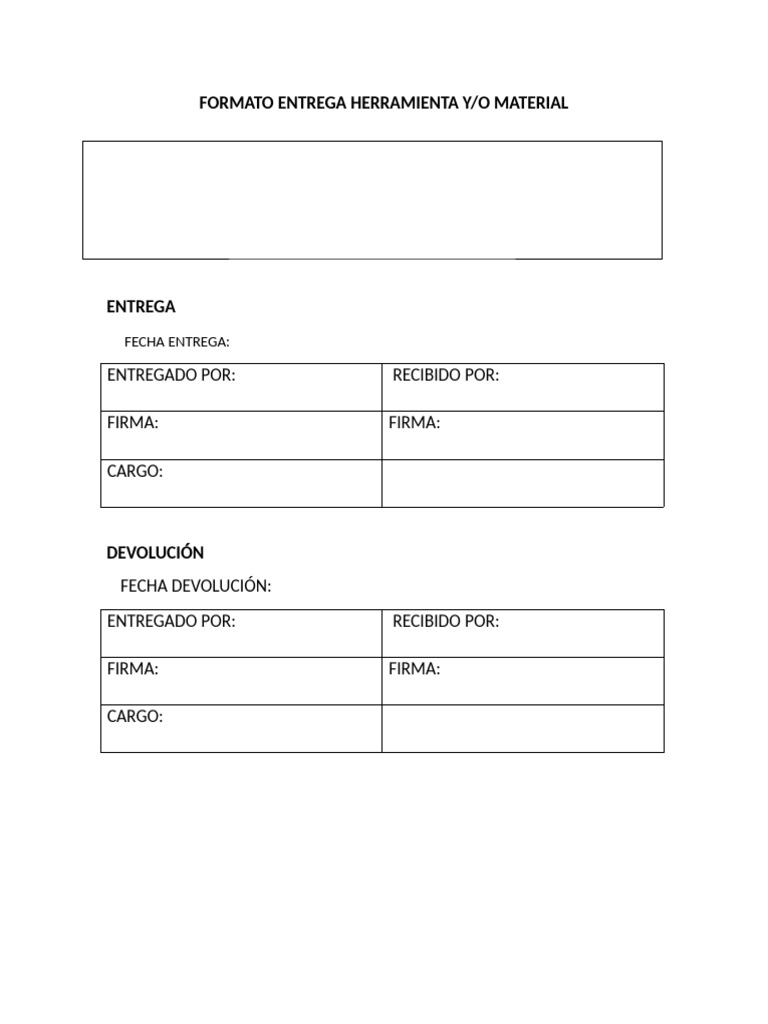 FORMATO ENTREGA REGLAS | PDF