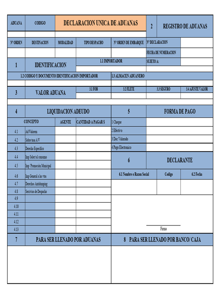 Declaración Única de Aduanas Perú | PDF | Comercio | Negocios Internacionales