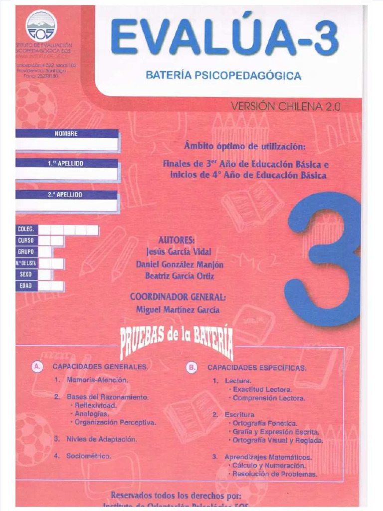 Cuadernillo Evalua 3 | PDF