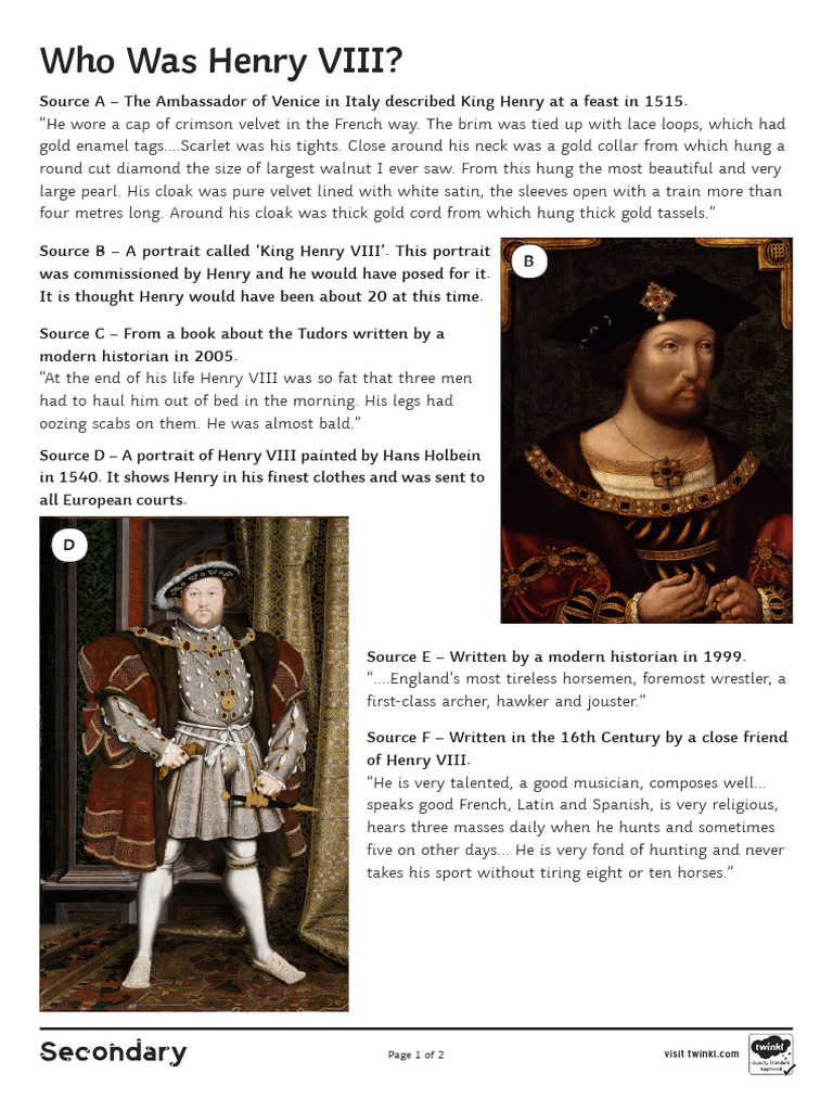 Insights on King Henry VIII's Life | PDF | Clothing