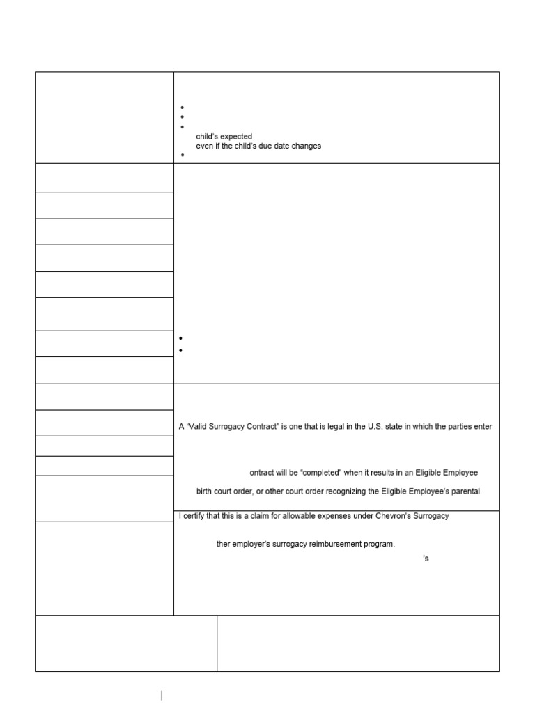 Surrogacy Reimbursement Request Form | PDF | Surrogacy | Payroll Tax