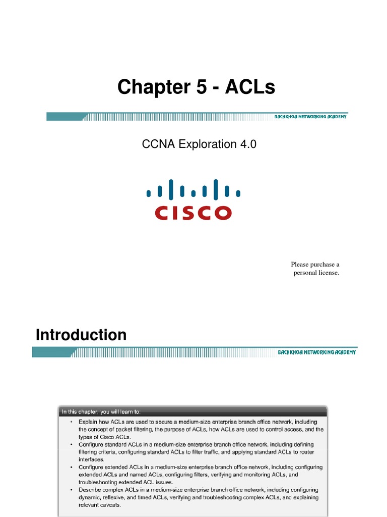 CCNA Exp4 - Chapter05 - ACLs | PDF | Port (Computer Networking) | Firewall (Computing)