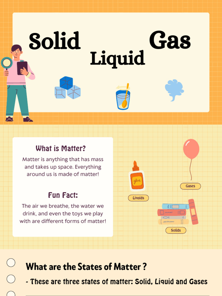 States of Matter Science Presentation in Orange Blue Animated Lined ...