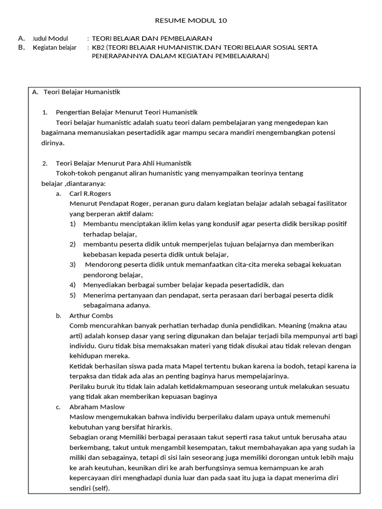Resume Modul 10 KB 2 | PDF