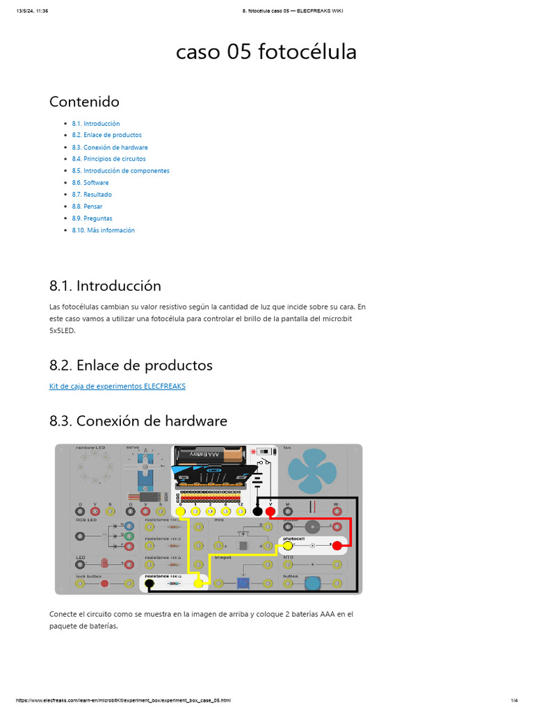 8. fotocélula caso 05 — ELECFREAKS WIKI | PDF | Ingenieria Eléctrica ...