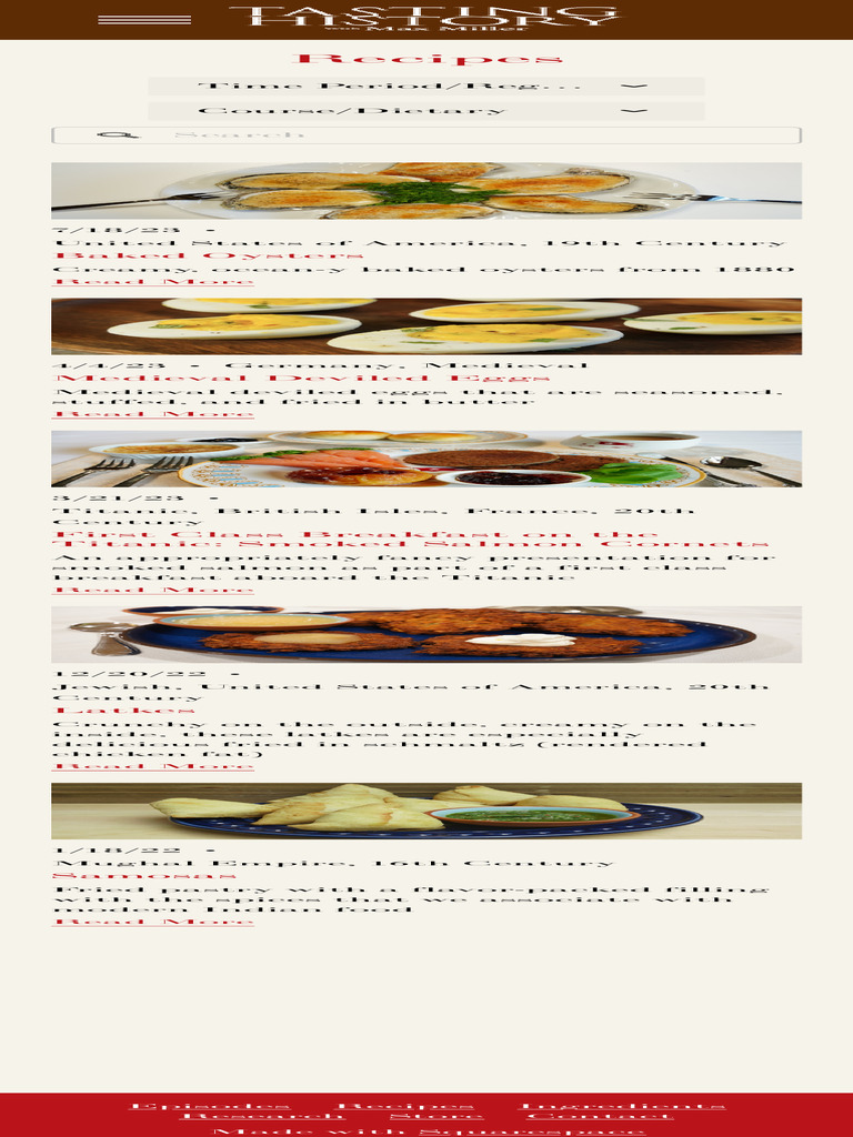 Appetizer — Recipes — Tasting History | PDF