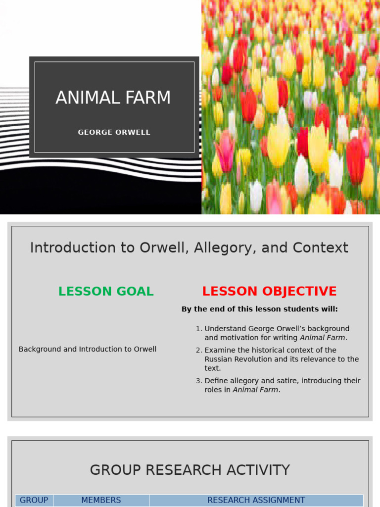 Animal Farm Lesson 1 | PDF | George Orwell | Concept